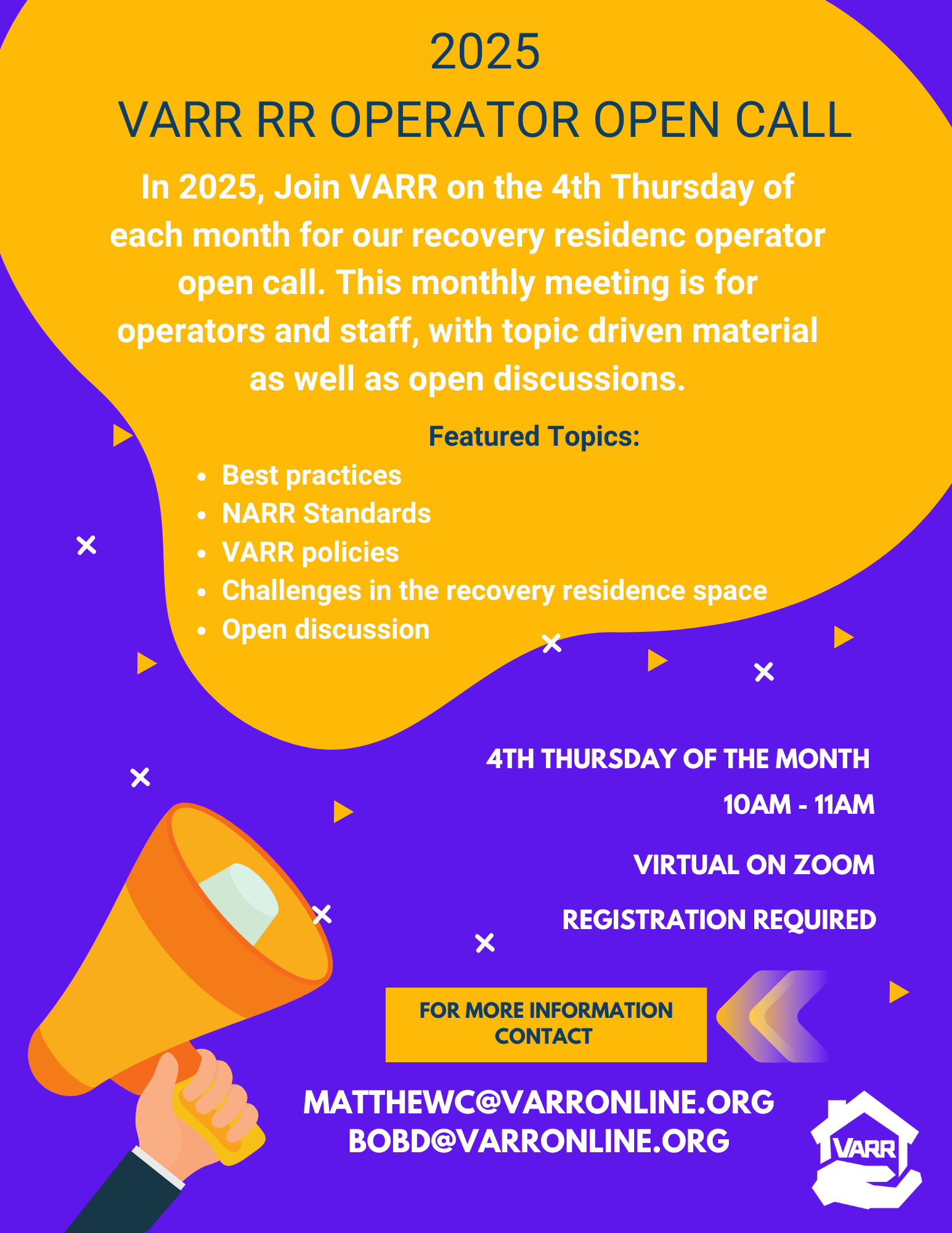 Recovery Residence Operator Open Call – May | VARR - Virginia ...